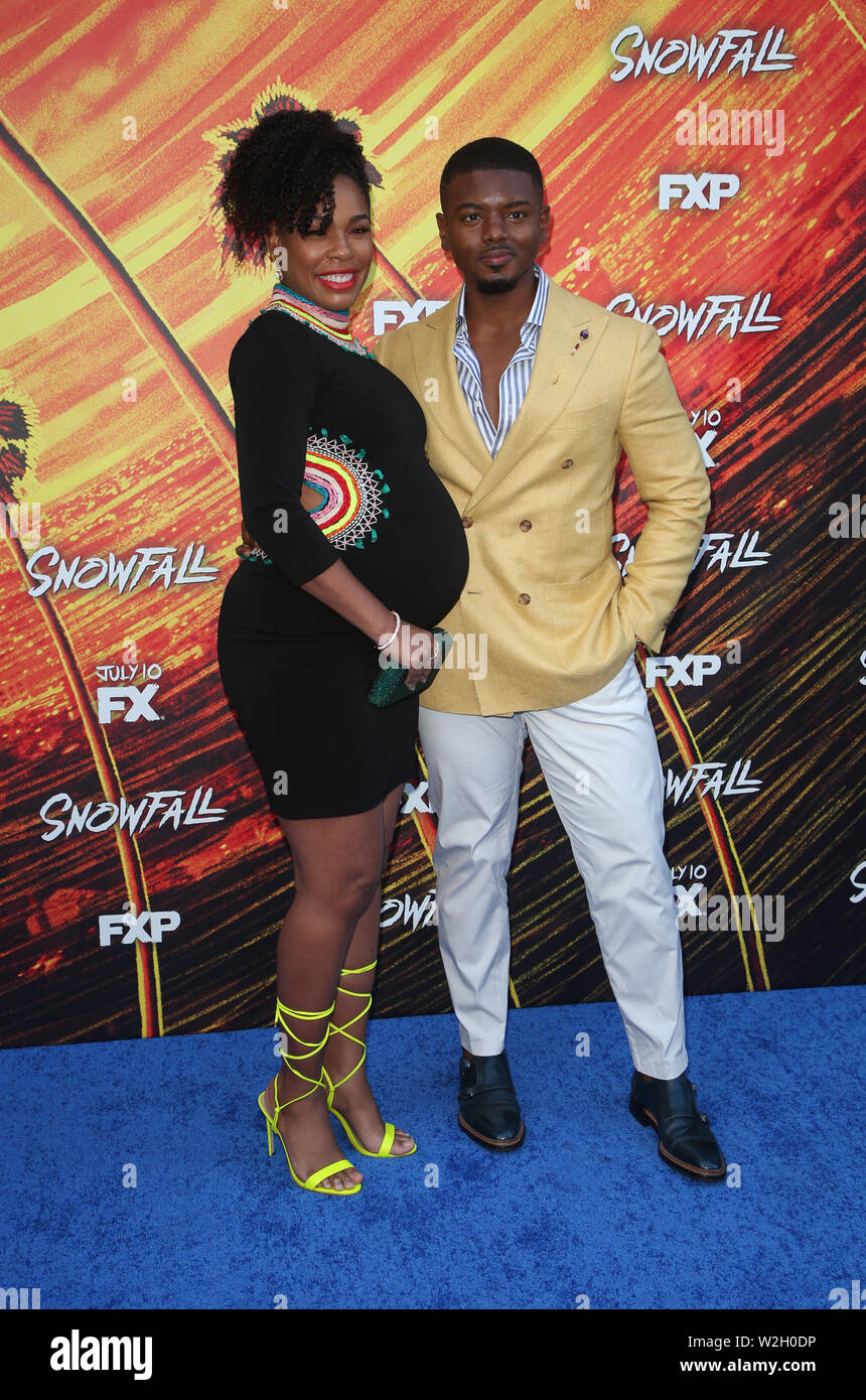 Los Angeles, Ca, USA. 8th July, 2019. Angela Lewis, Jamal Mallory ...