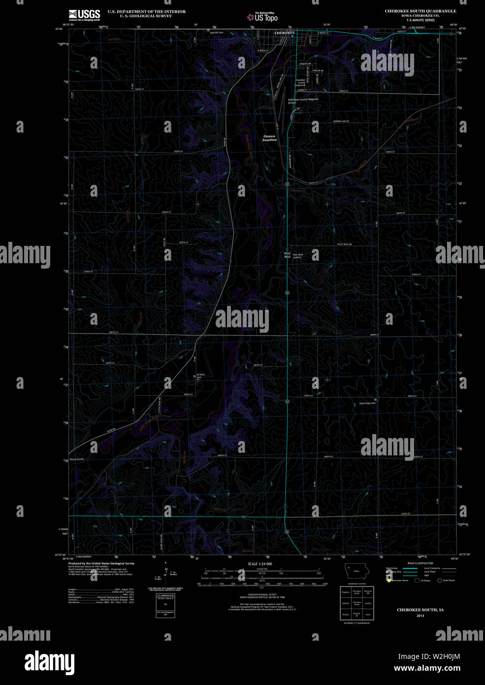 Cherokee iowa map hi-res stock photography and images - Alamy