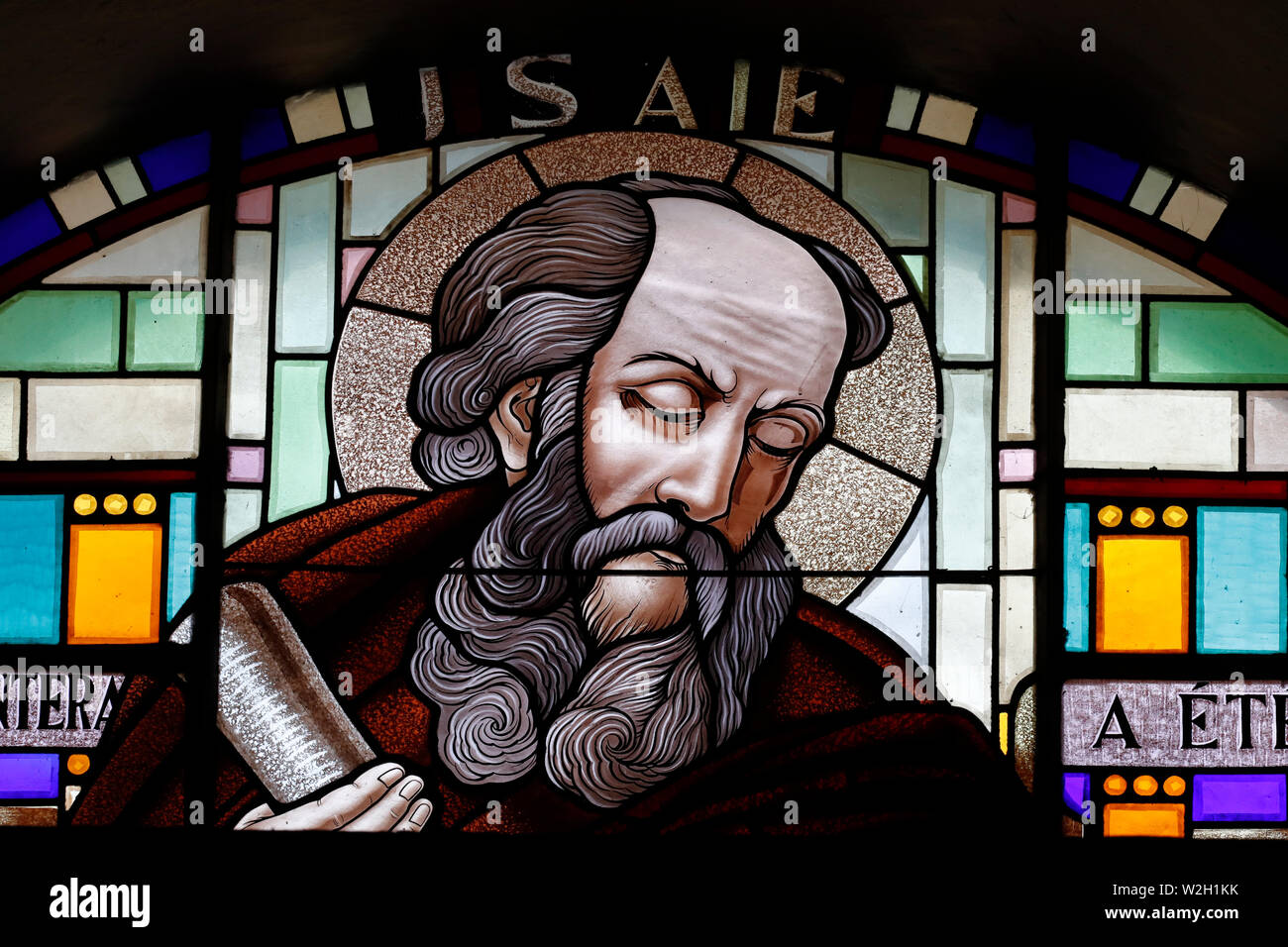 Prophet isaiah stained glass hi-res stock photography and images - Alamy