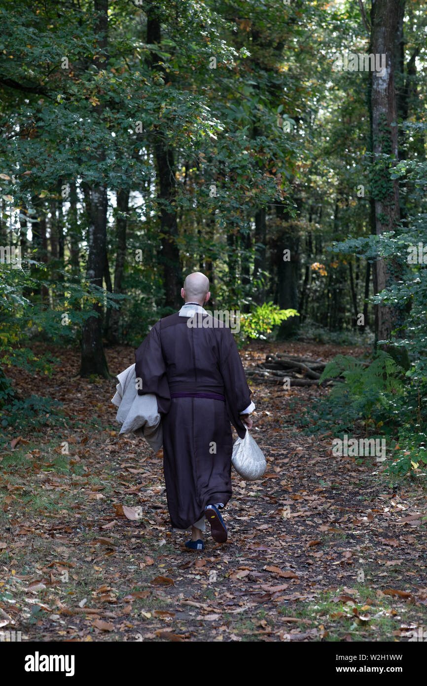 Zen sesshin (retreat) at La Trappe abbey, Soligny-la-Trappe, France ...
