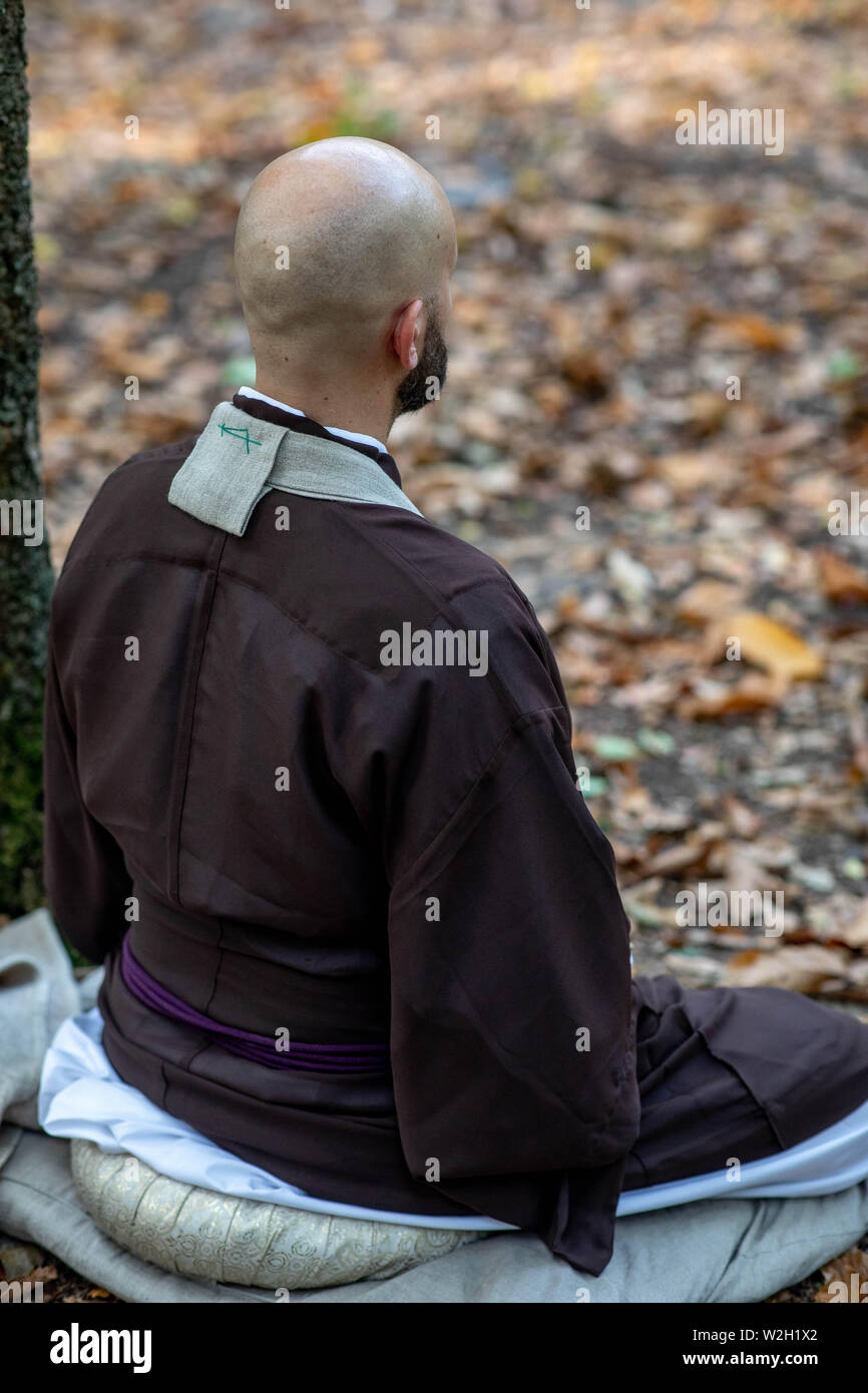 Zen sesshin (retreat) at La Trappe abbey, Soligny-la-Trappe, France ...