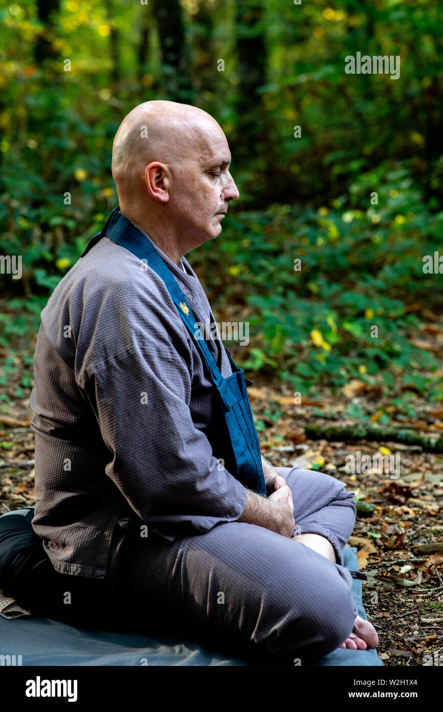 Zen sesshin (retreat) at La Trappe abbey, Soligny-la-Trappe, France ...