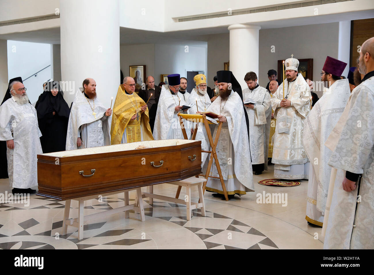 Holy Trinity Russian orthodox cathedral, Paris. Funeral Stock Photo - Alamy
