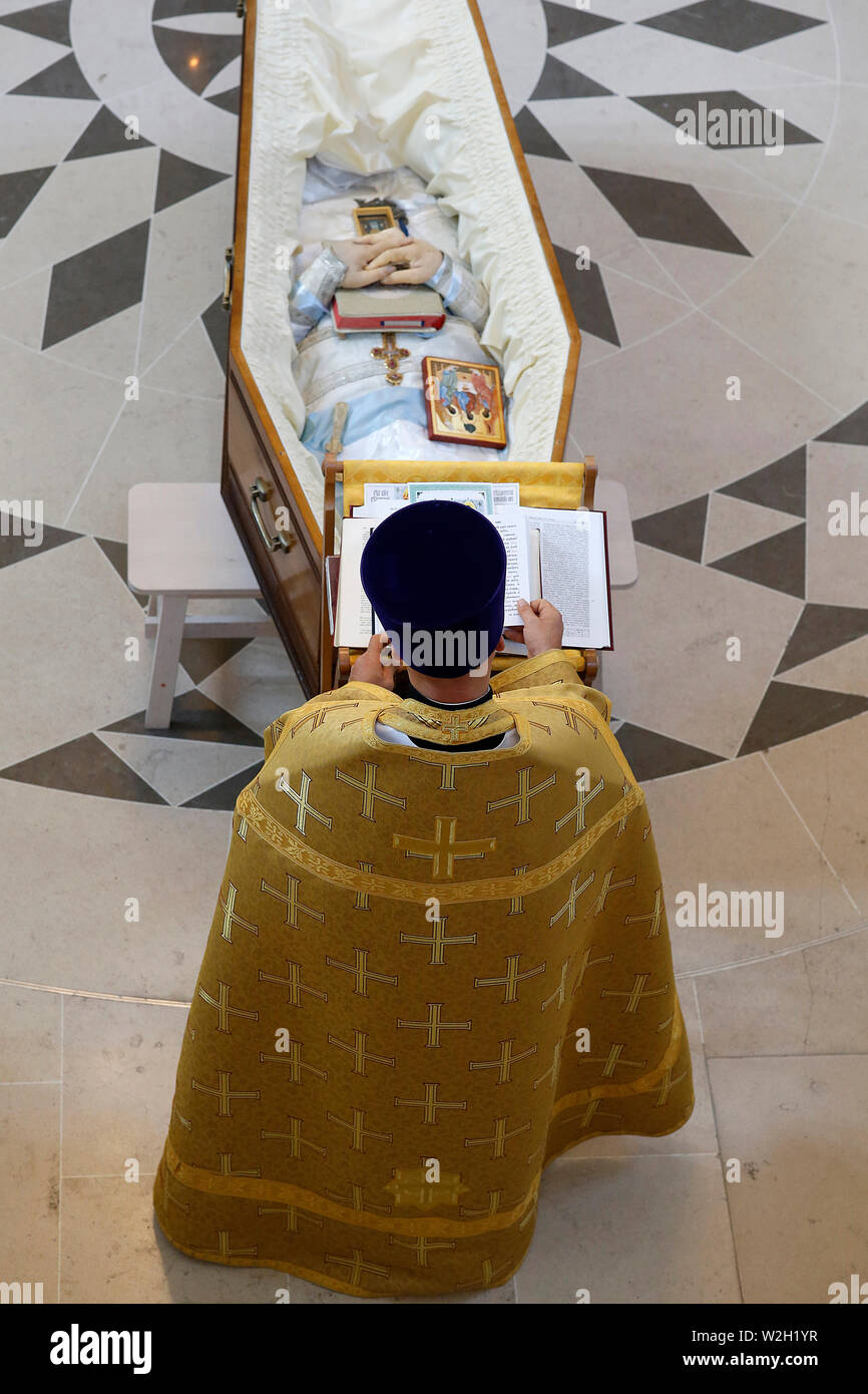Holy Trinity Russian orthodox cathedral, Paris. Funeral Stock Photo - Alamy