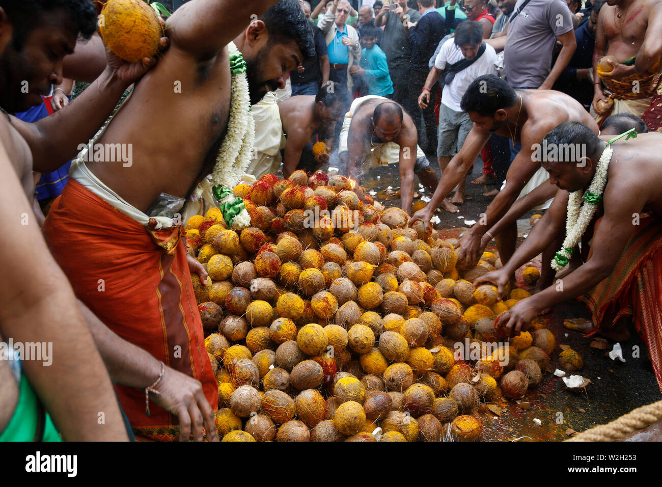 Ganesh festival coconut hi-res stock photography and images - Alamy