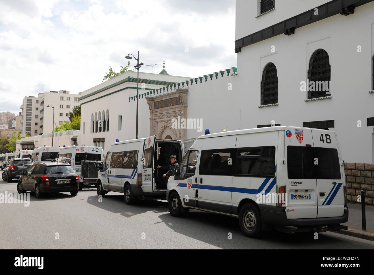 Riot police vehicles in Paris, France Stock Photo - Alamy