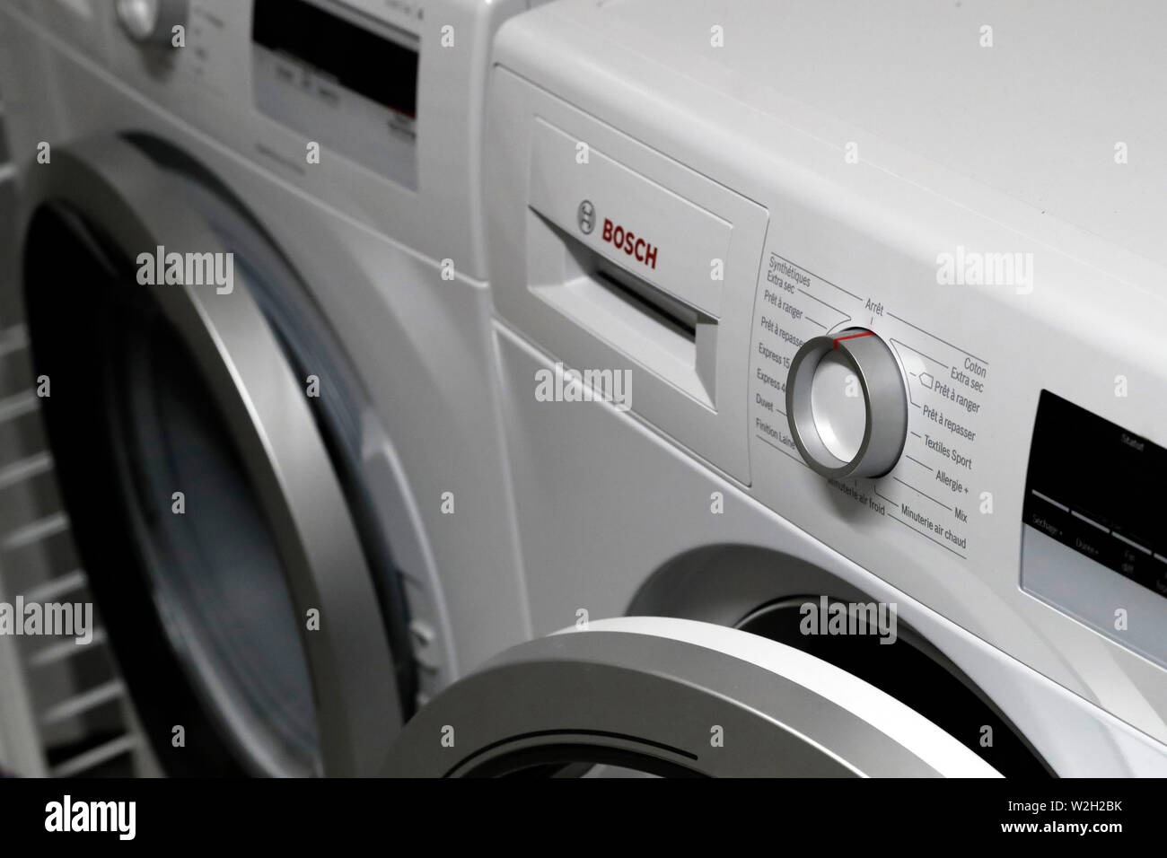 Close-Up Of Washing Machine. France Stock Photo - Alamy