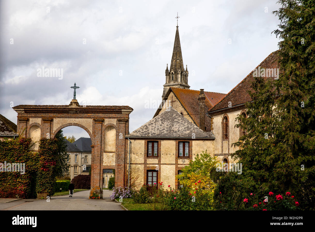 Notre-Dame de la Trappe trappist abbey, Soligny-la-Trappe, France Stock ...