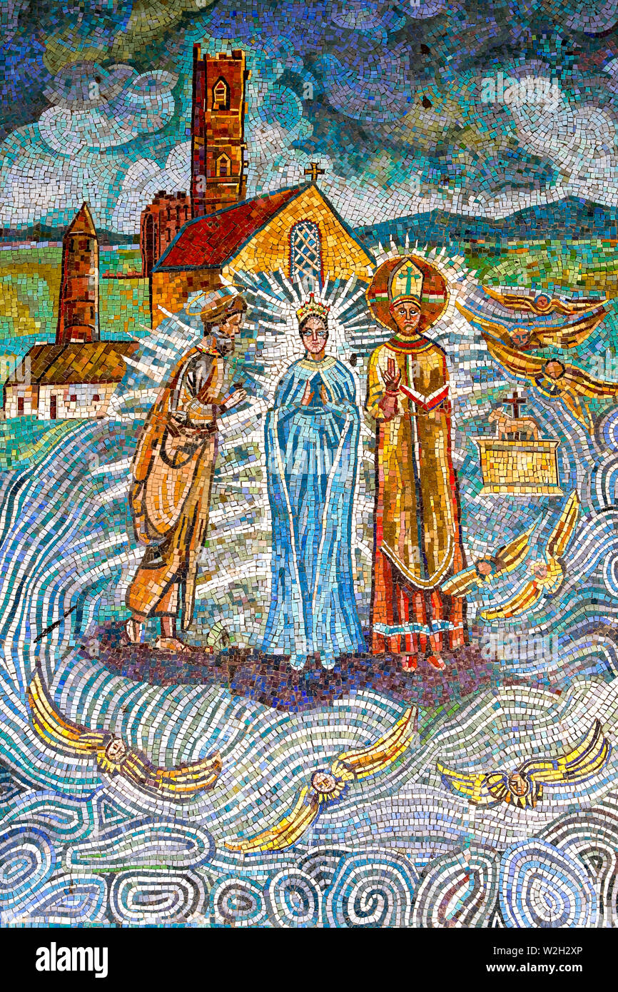 Irish mosaic in the Annunciation Roman catholic basilica, Nazareth ...