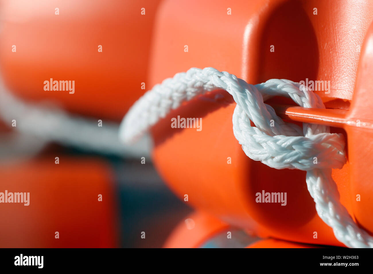 Lifesaver on a boat ready for emergency. Close-up. Venice. Italy Stock ...