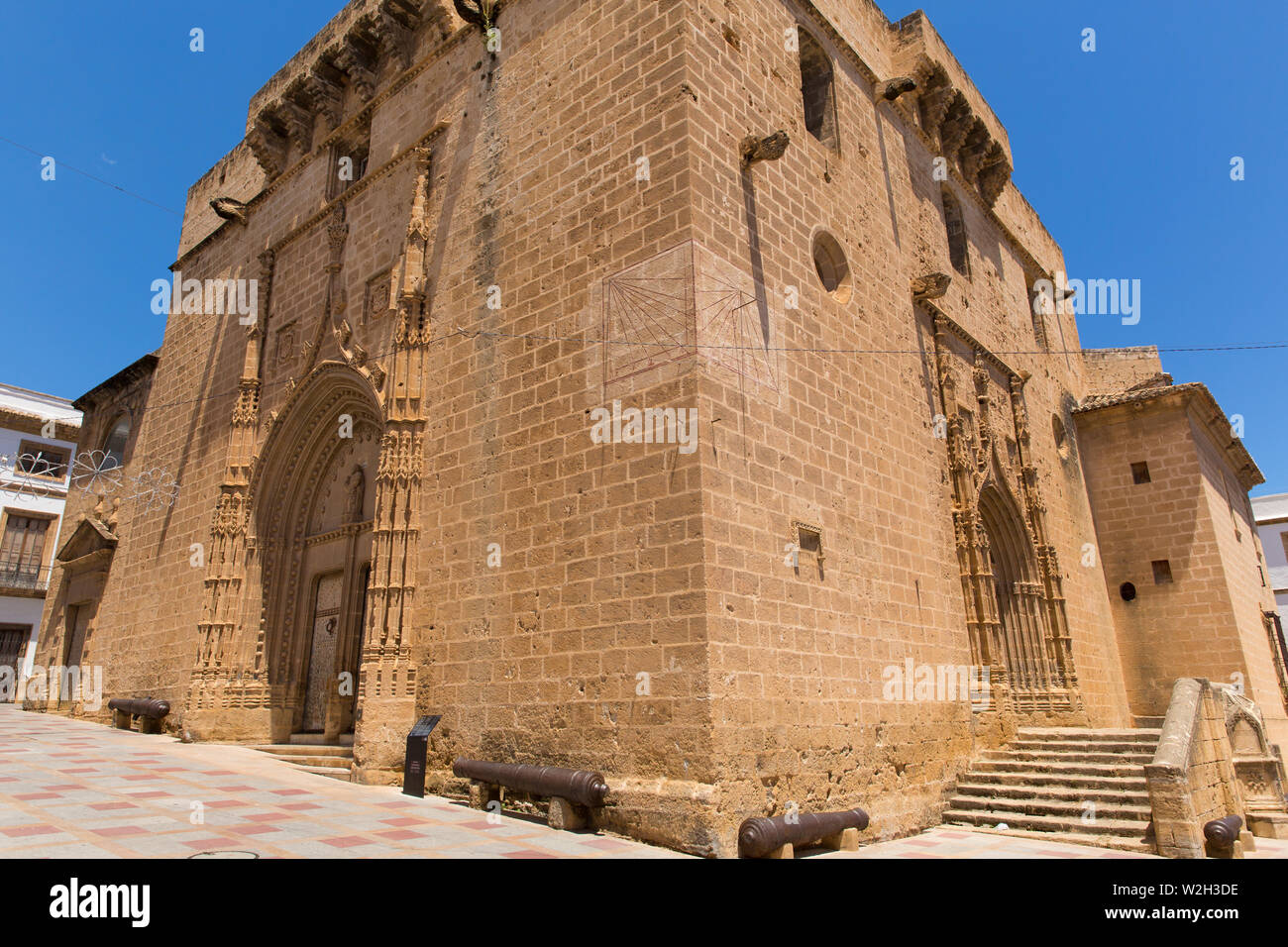 Xabia Spain view of historic buildings and streets in the old town ...
