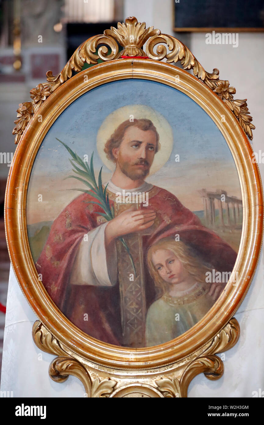 Church of Santa Maria dei Servi. St Valentine. Painting. Padua. Italy ...