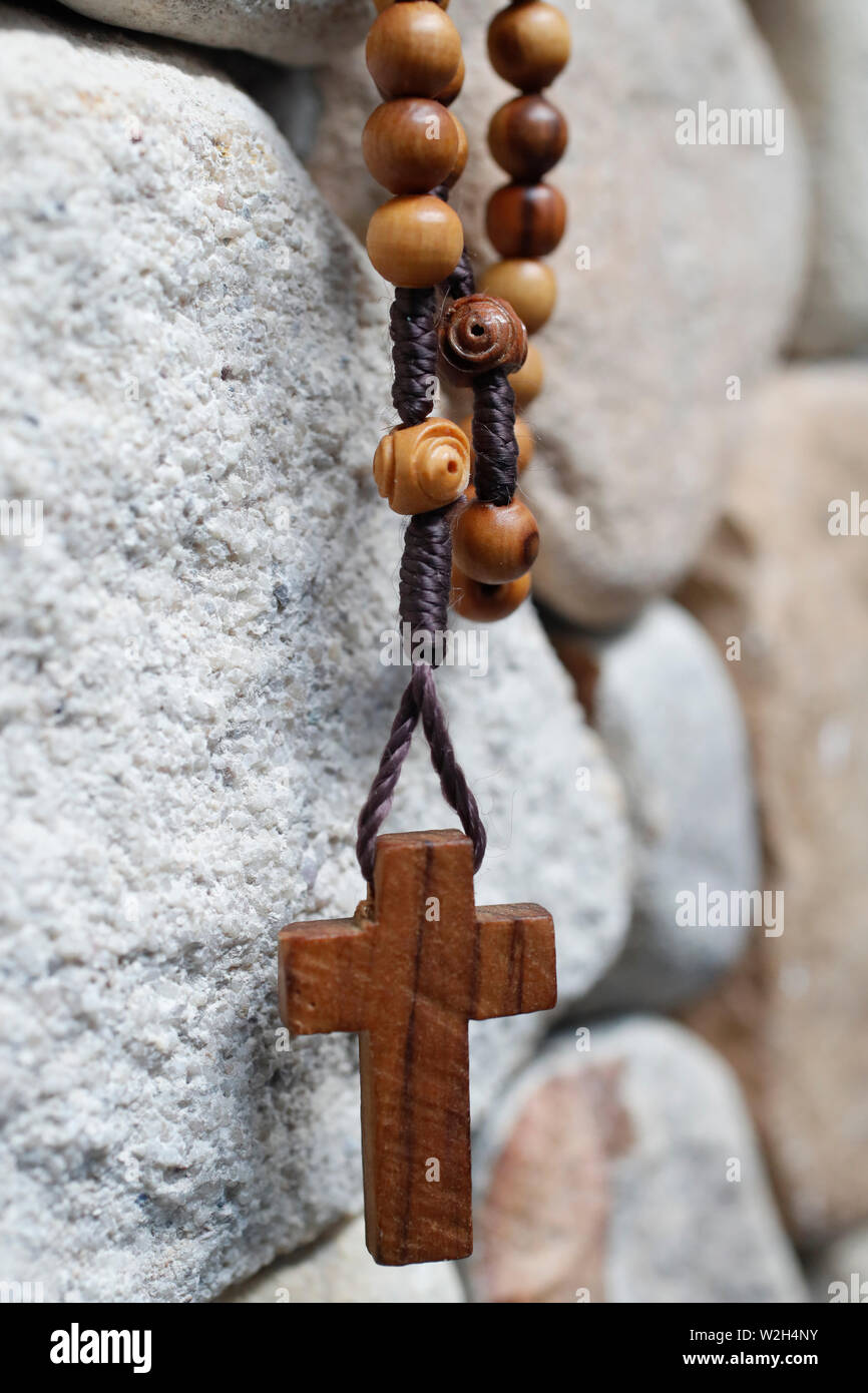 Catholic rosary with rocks Stock Photo - Alamy