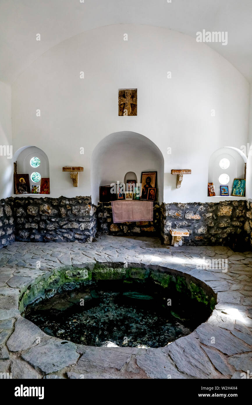 Saint Naum monastery complex, Sveti Naum, Republic of Macedonia. Spring ...