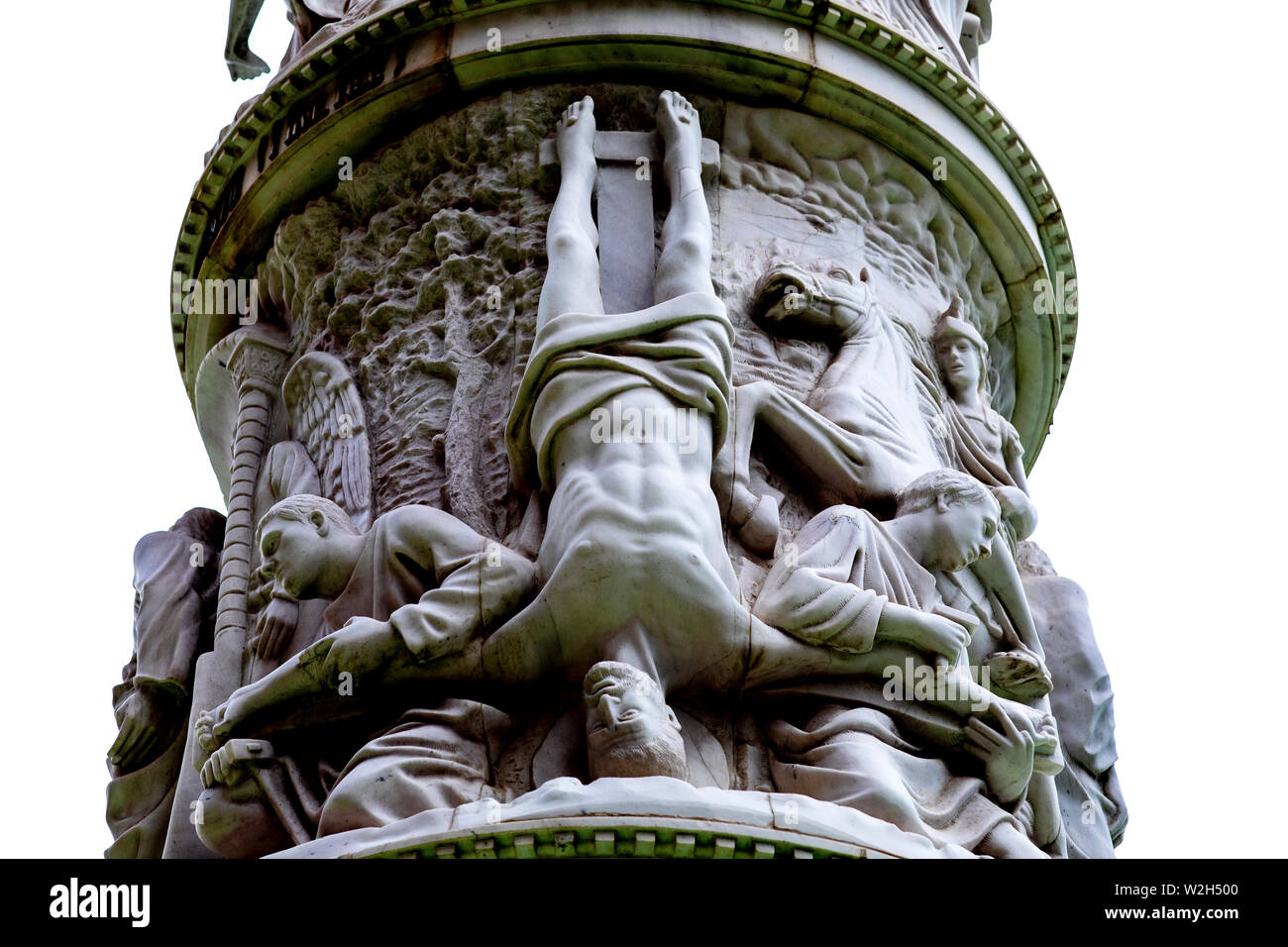 Detail of a sculpted column in Skopje, Republic of Macedonia Stock ...