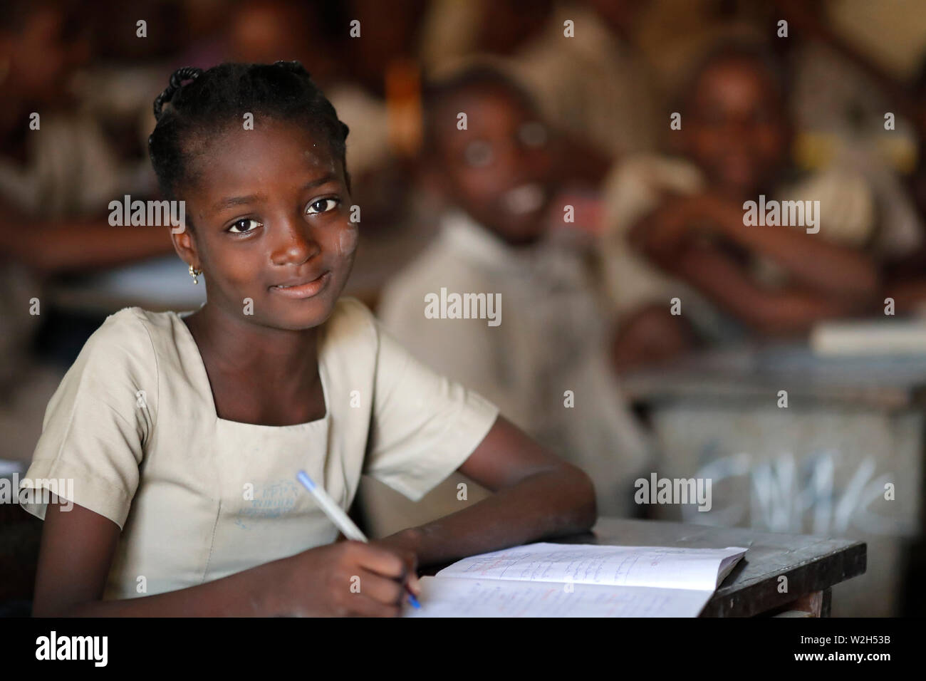 African primary school. Children in the classroom. Lome. Togo Stock ...