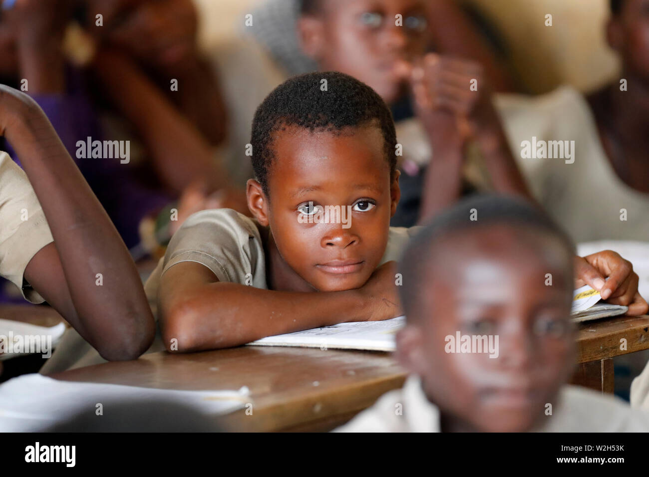 African primary school. Children in the classroom. Lome. Togo Stock ...