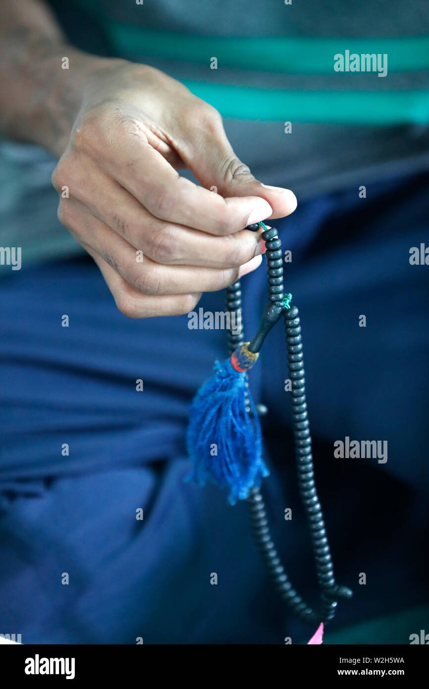 Muslim with Tasbih (prayer beads) in Mosque. Ho Chi Minh city. Vietnam ...
