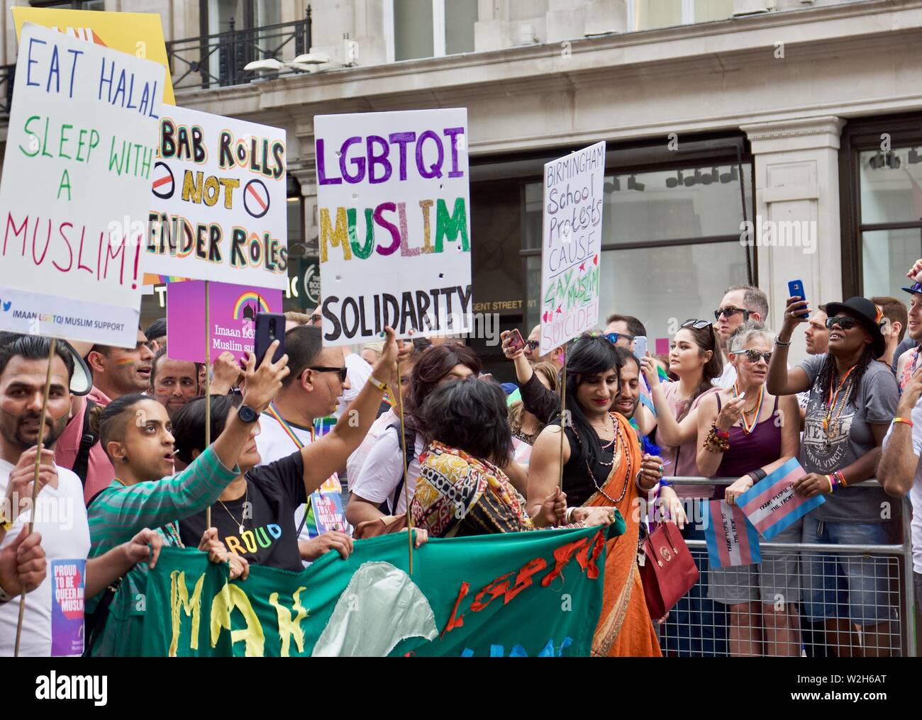 Imaan, a LGBTQ Muslim Charity, at London Pride Parade in 2019 Stock ...
