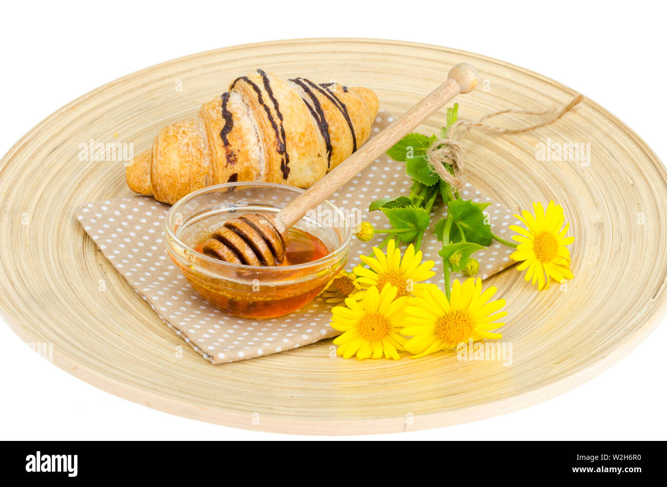 Croissant with honey hi-res stock photography and images - Alamy