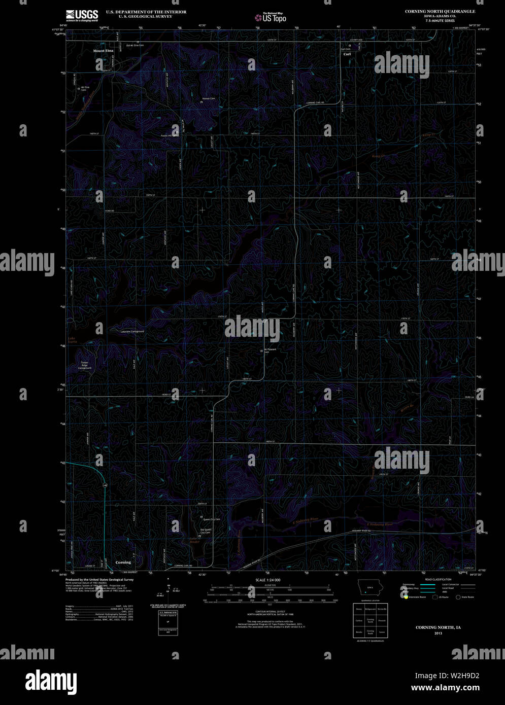 Corning iowa map hi-res stock photography and images - Alamy