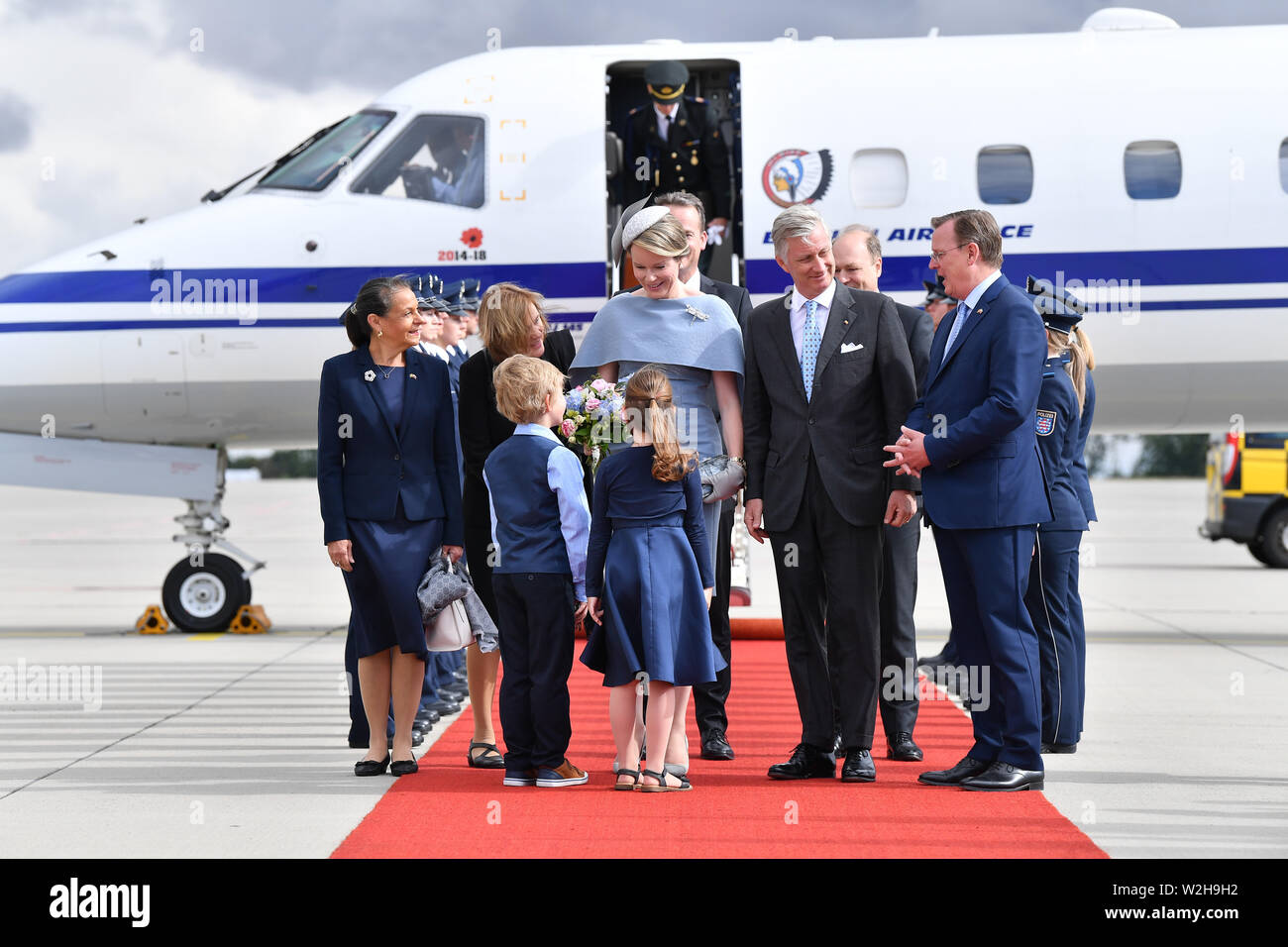 Erfurt, Germany. 09th July, 2019. The Belgian royal couple King ...