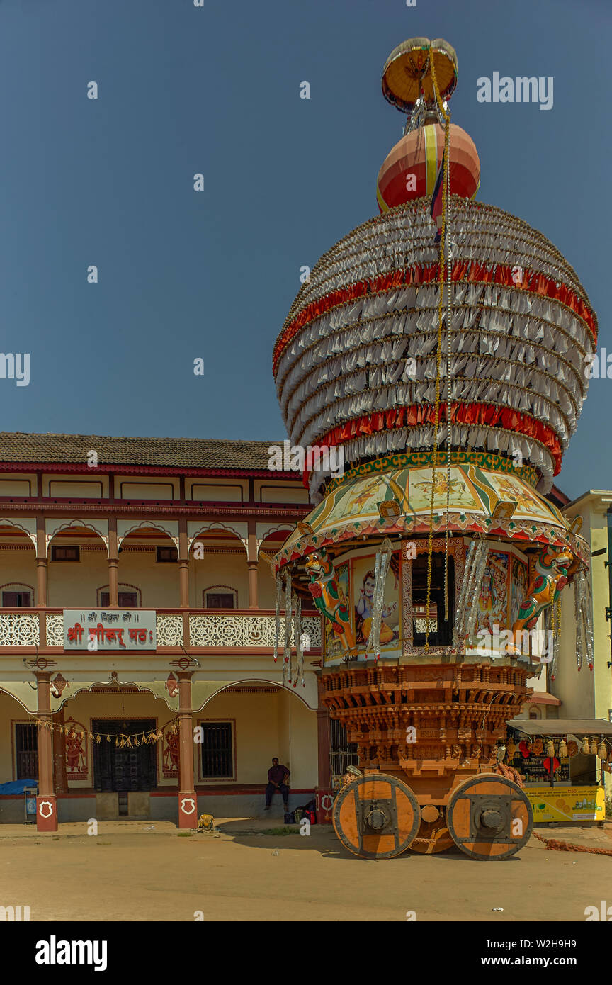 27 Jan 2013 wooden rath (chariot) Shree Shiroor Mutt UDUPI Karnataka ...