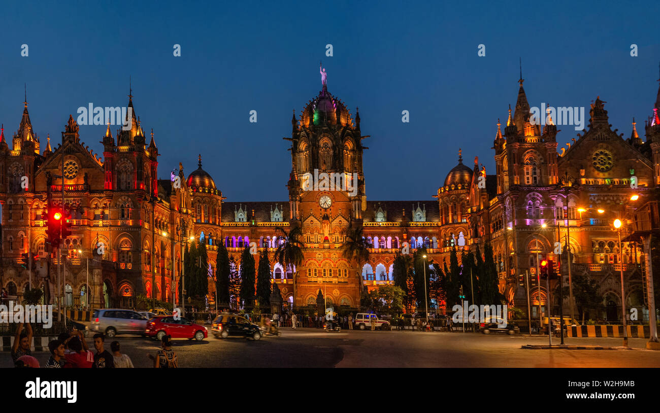 Chhatrapati Shivaji Terminus (CST) formerly Victoria Terminus in Mumbai ...