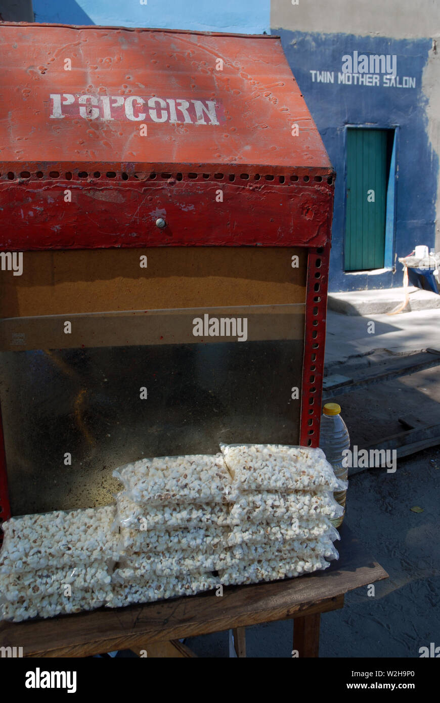 Popcorn for sale, Mwandi, Zambia, Africa Stock Photo - Alamy