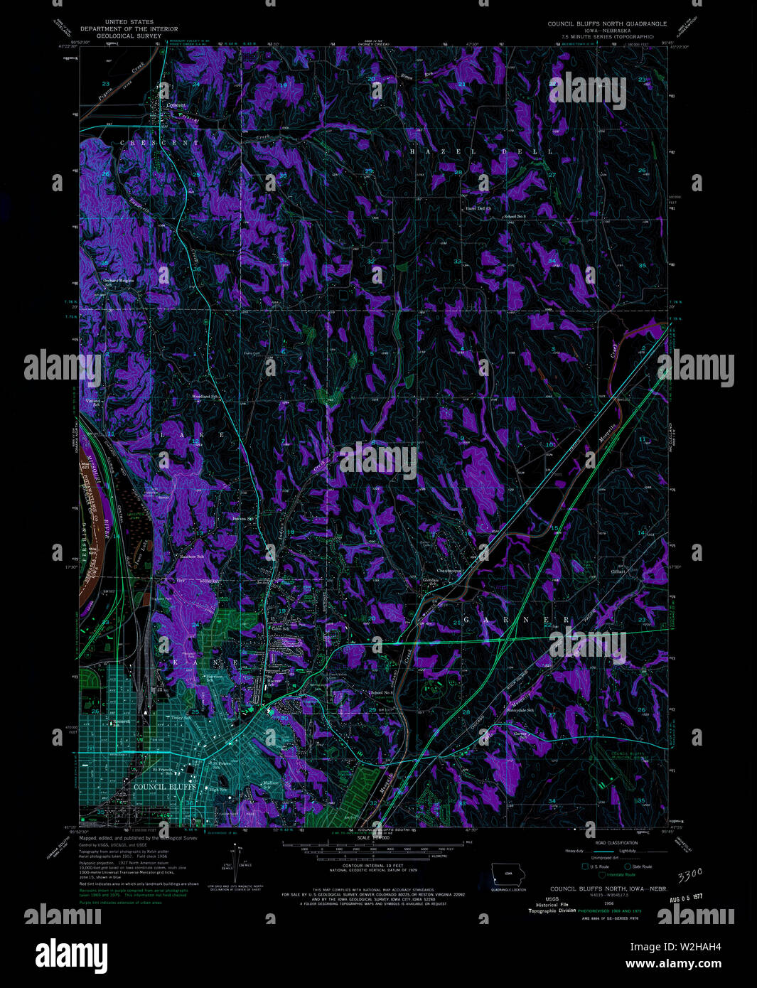 Map of council bluffs iowa hi-res stock photography and images - Alamy