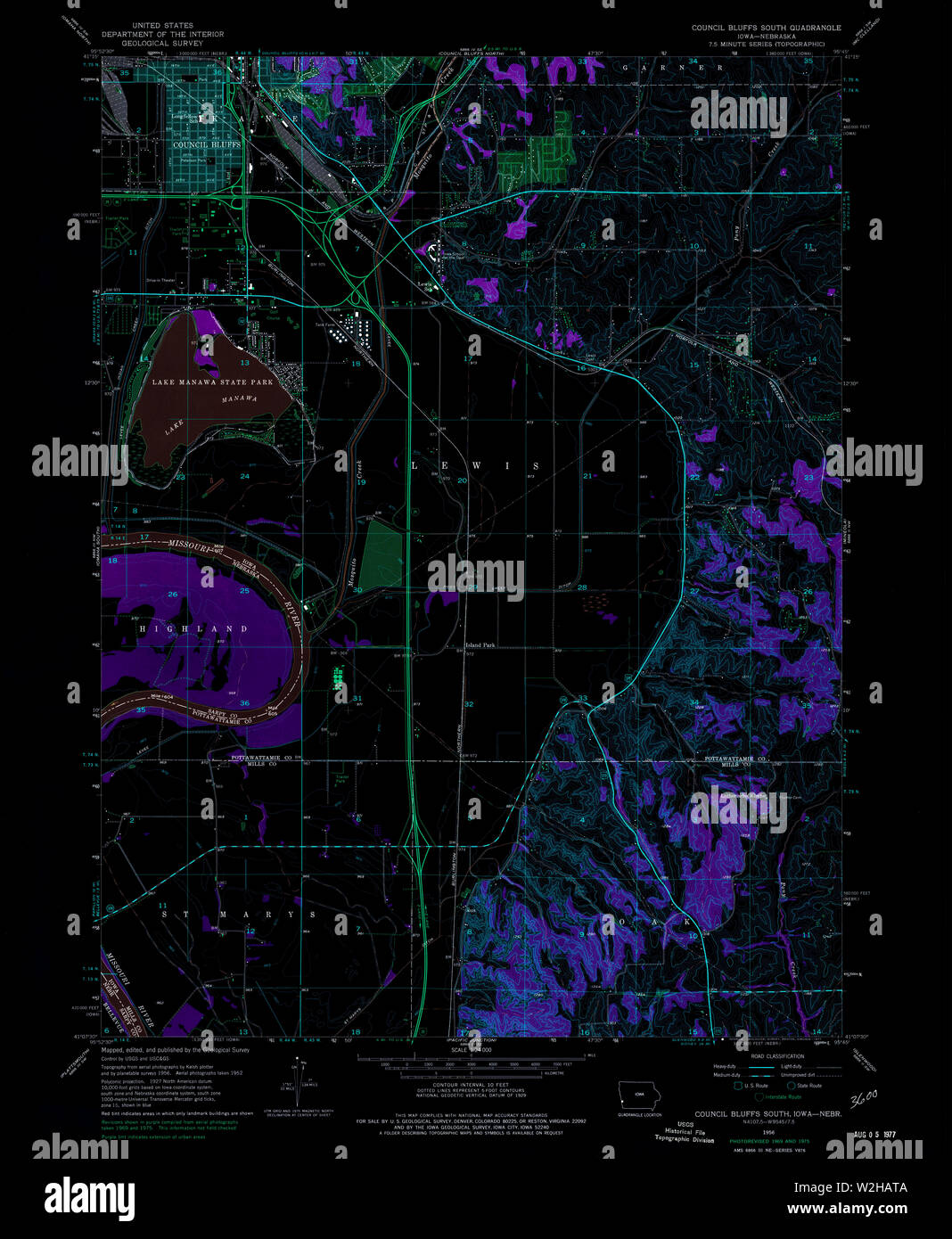 Map of council bluffs iowa hi-res stock photography and images - Alamy