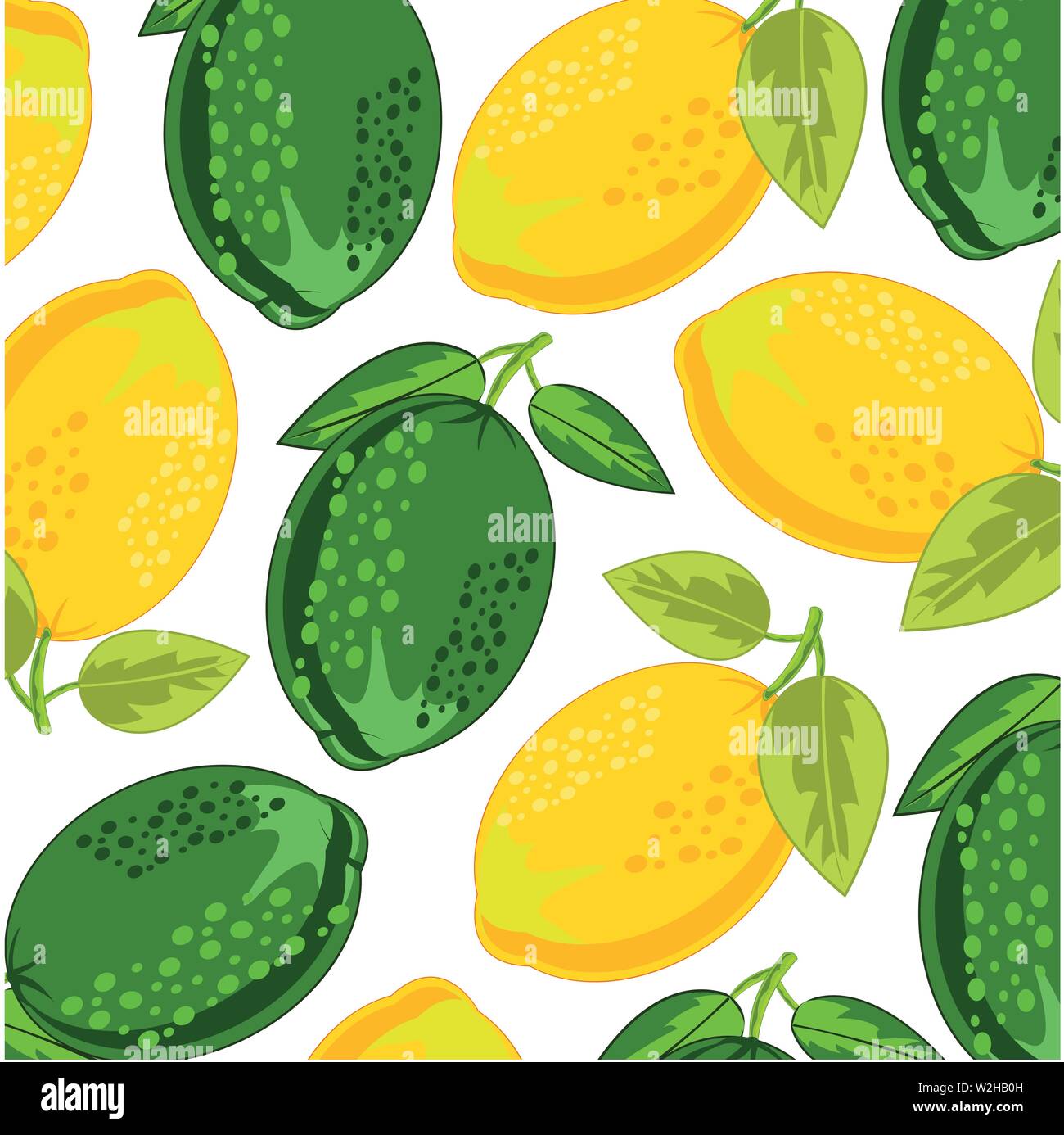 Vector illustration of the decorative pattern fruit lemon and lime ...
