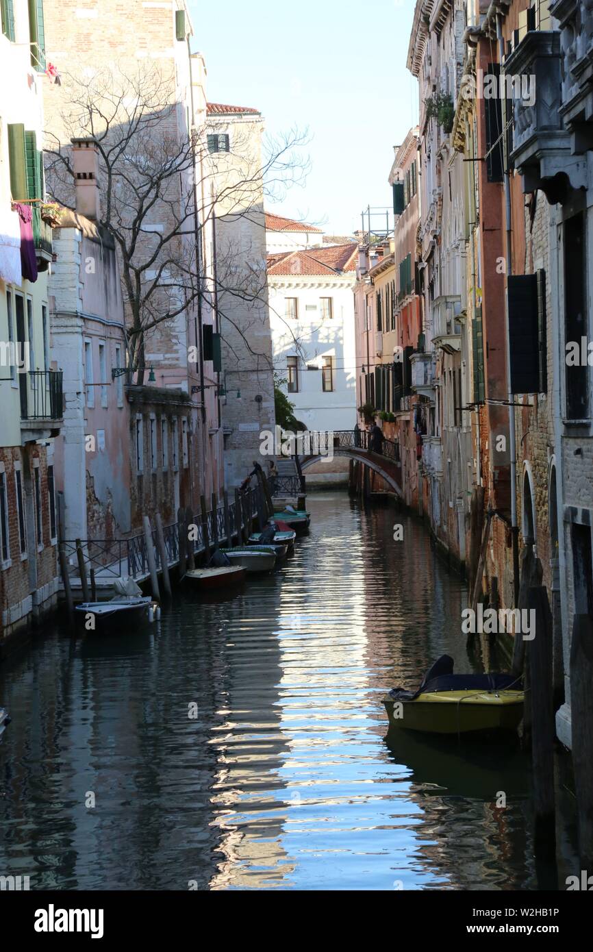 Venice canal and buildings Stock Photo - Alamy