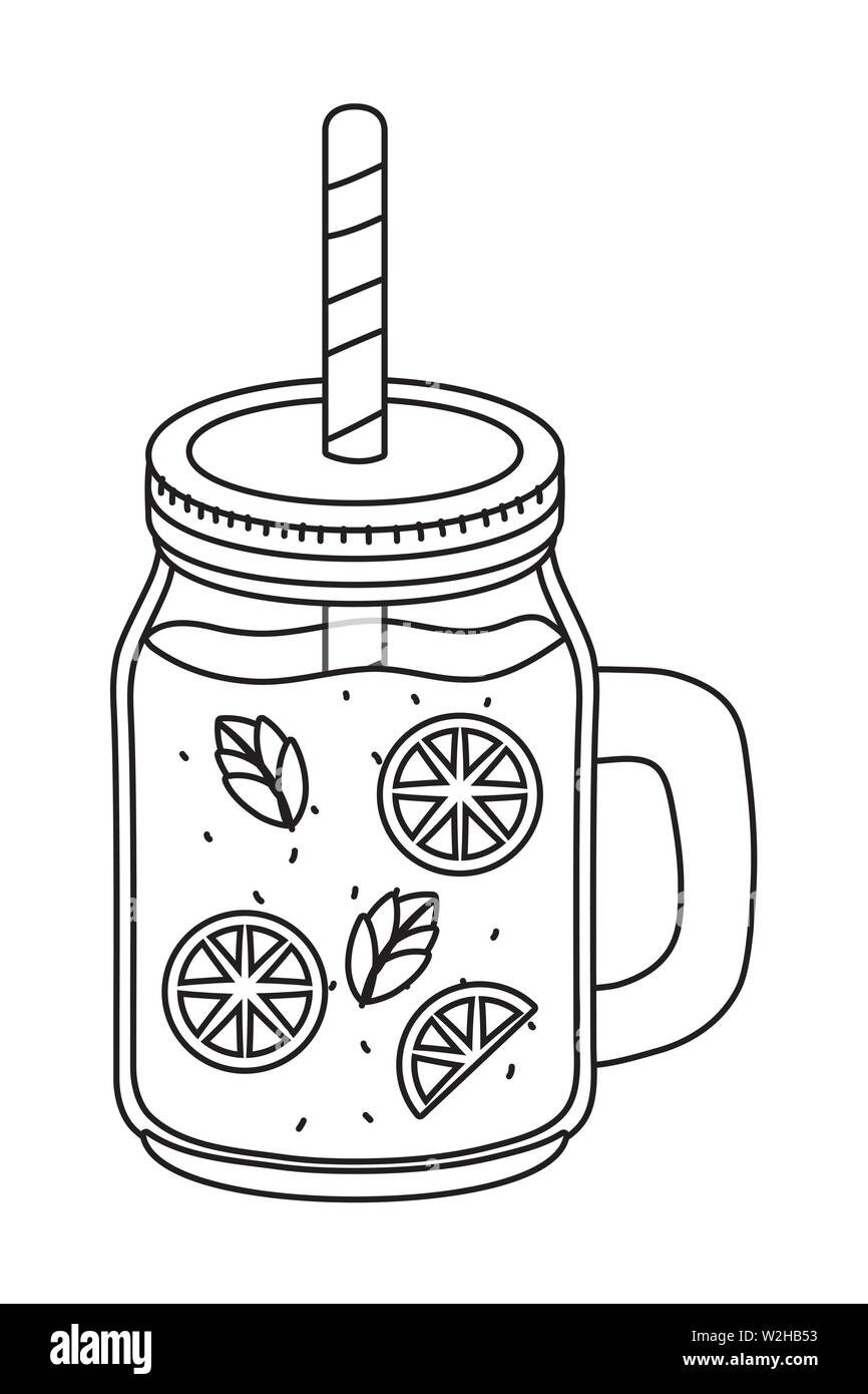 Mason Jar Lemonade Clipart
