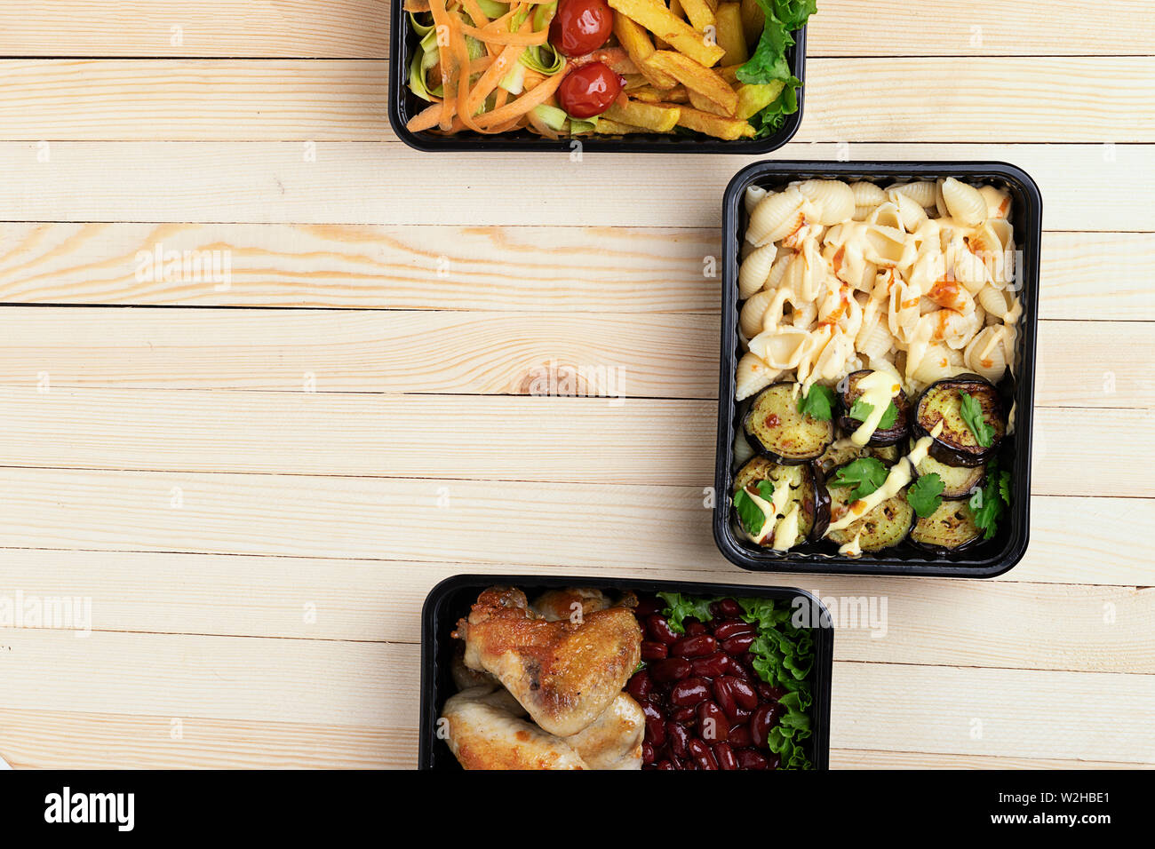 creative idea of food in containers Stock Photo - Alamy