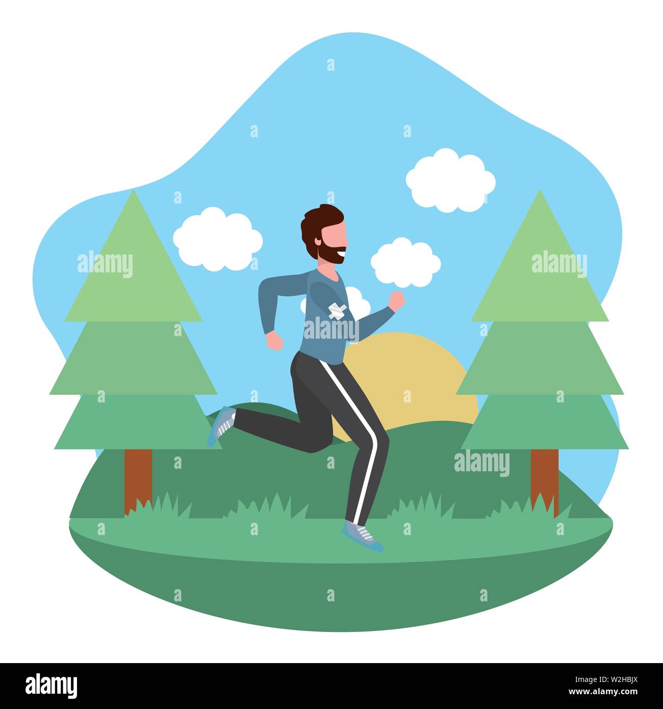 fitness exercise man running workout healthy fit lifestyle outdoor ...