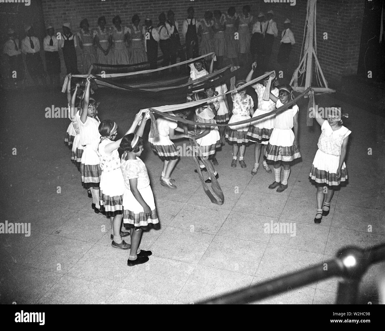 Young girls dancing a type of ethnic / cultural dance (unknown origin ...