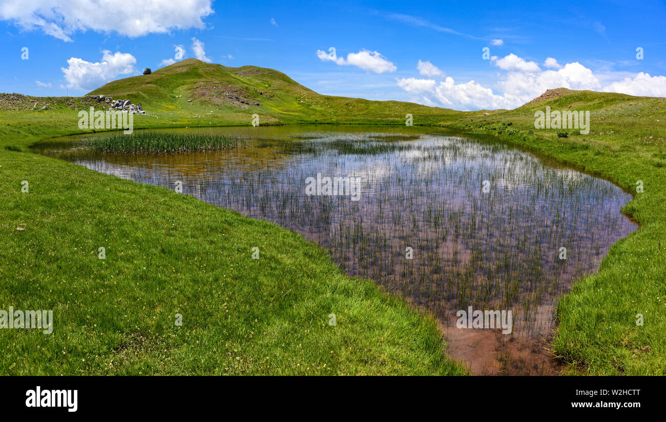 View of the so-called Dragon Lake or Drakolimni near the summit of ...