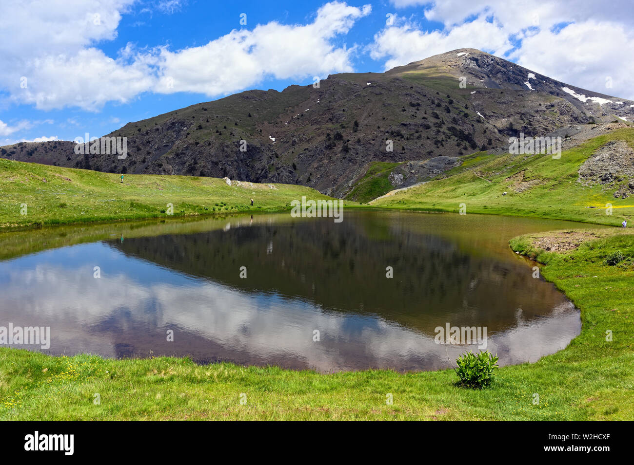 View of the so-called Dragon Lake or Drakolimni near the summit of ...