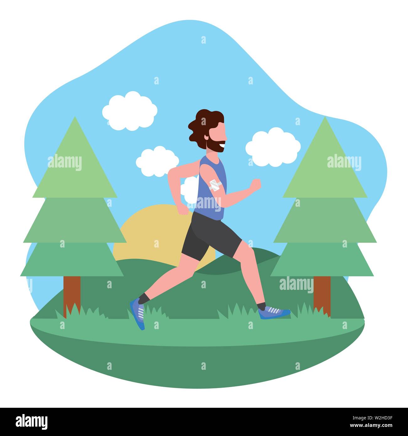 fitness exercise man running workout healthy fit lifestyle outdoor ...