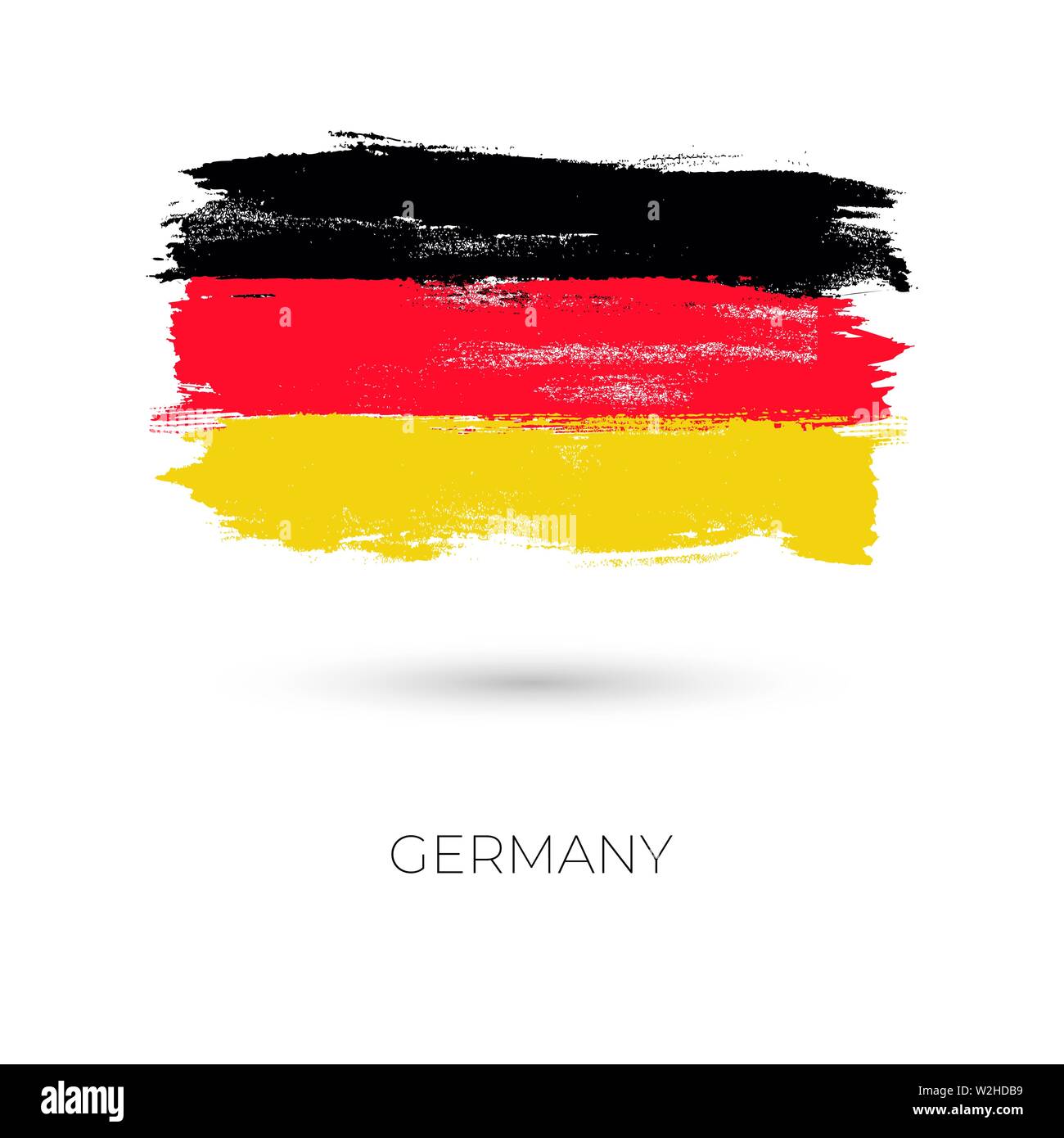 Germany colorful brush strokes painted national country flag icon ...