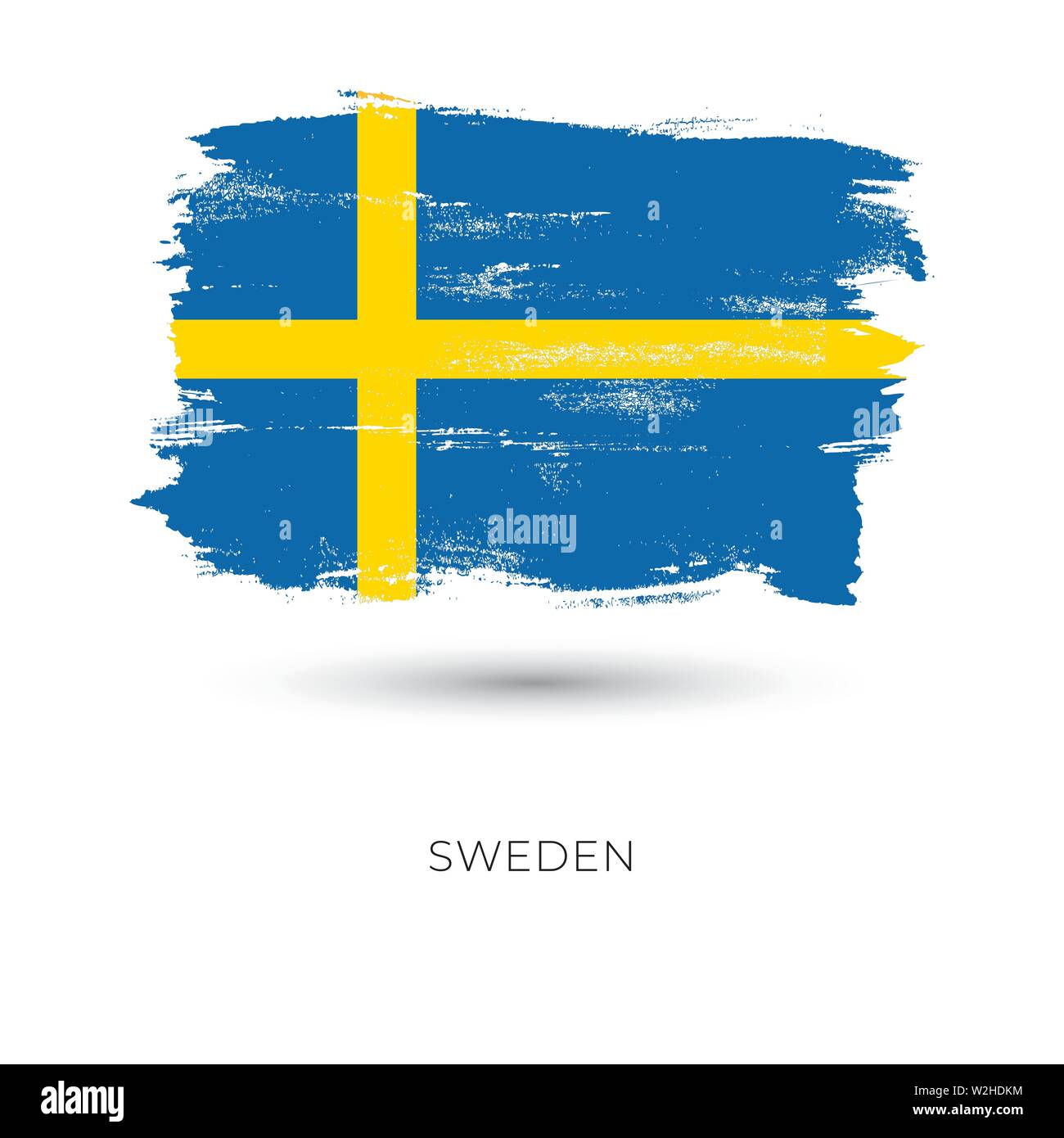 Sweden brush flag hi-res stock photography and images - Alamy