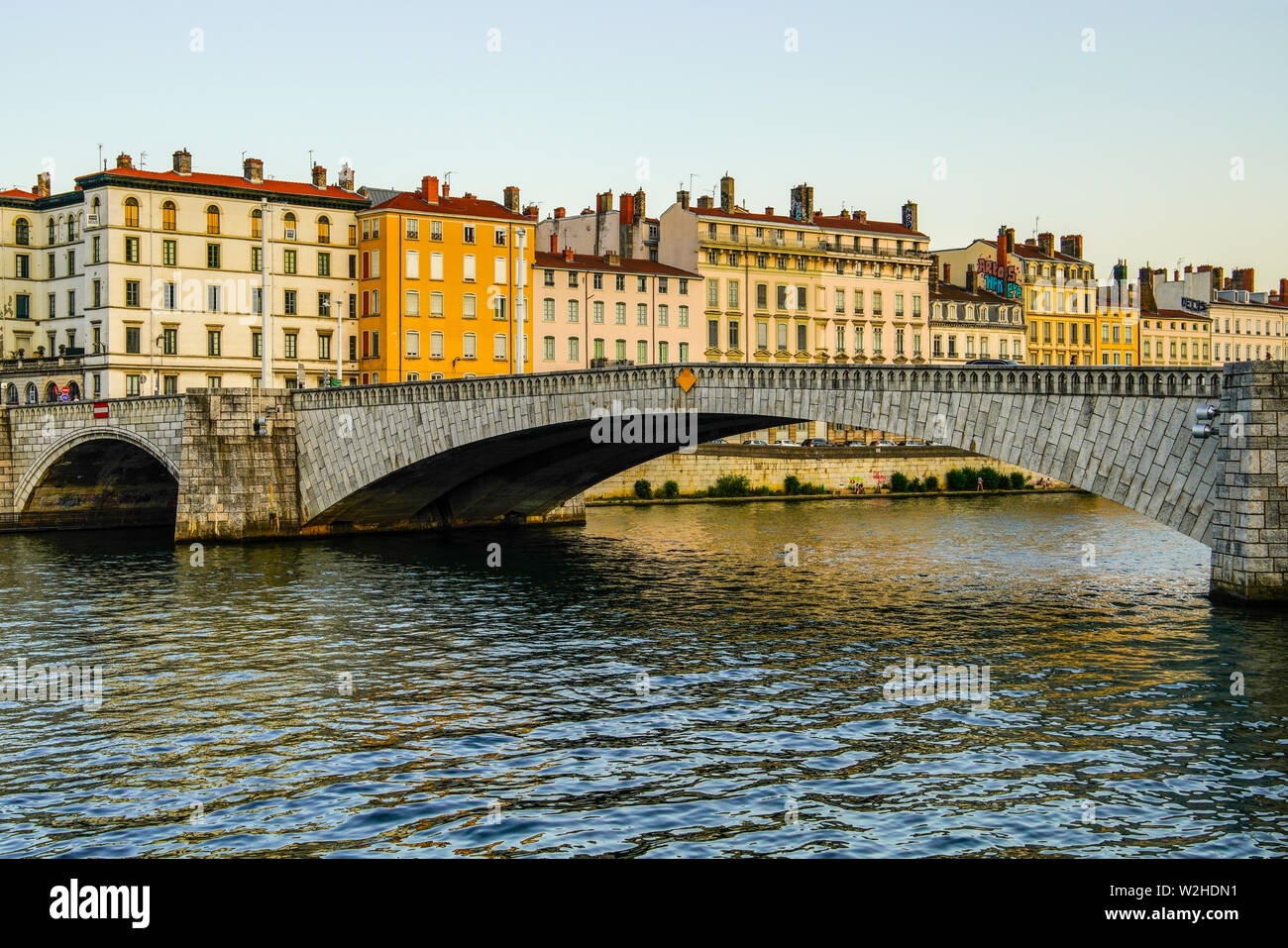 Lyon sunset rhone river hi-res stock photography and images - Alamy