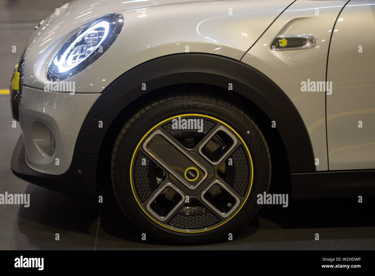 EMBARGOED TO 1230 TUESDAY JULY 09 The MINI Electric is unveiled at the ...