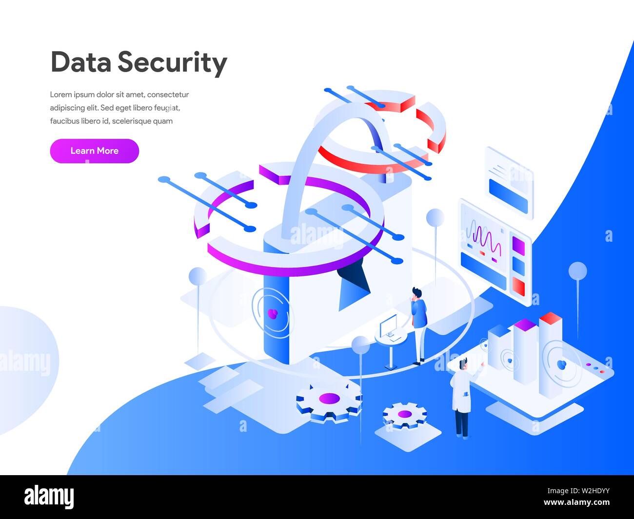 data-security-isometric-illustration-concept-modern-flat-design