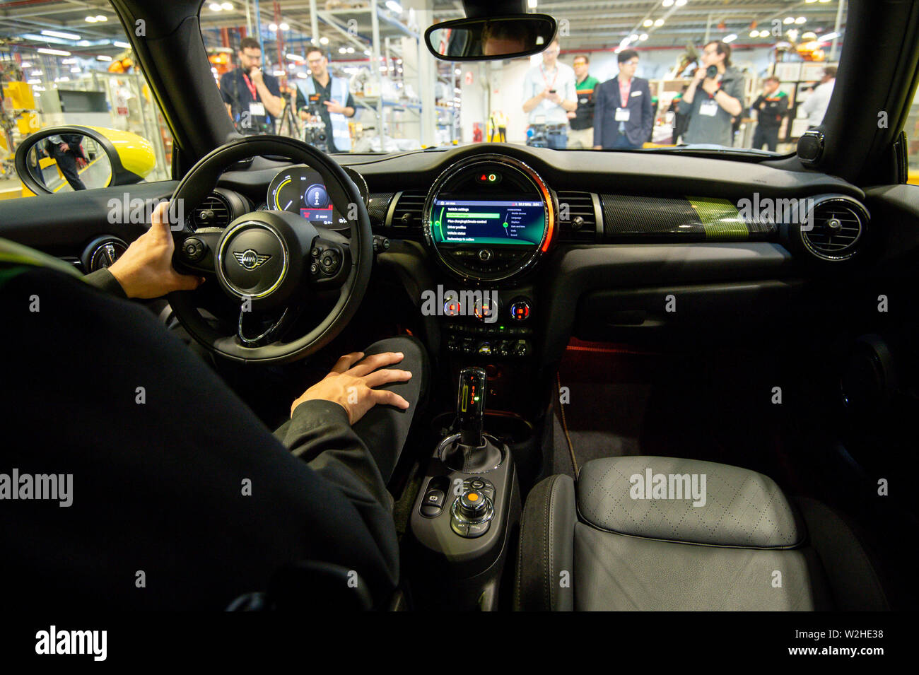 EMBARGOED TO 1230 TUESDAY JULY 09 The dashboard for the MINI Electric ...