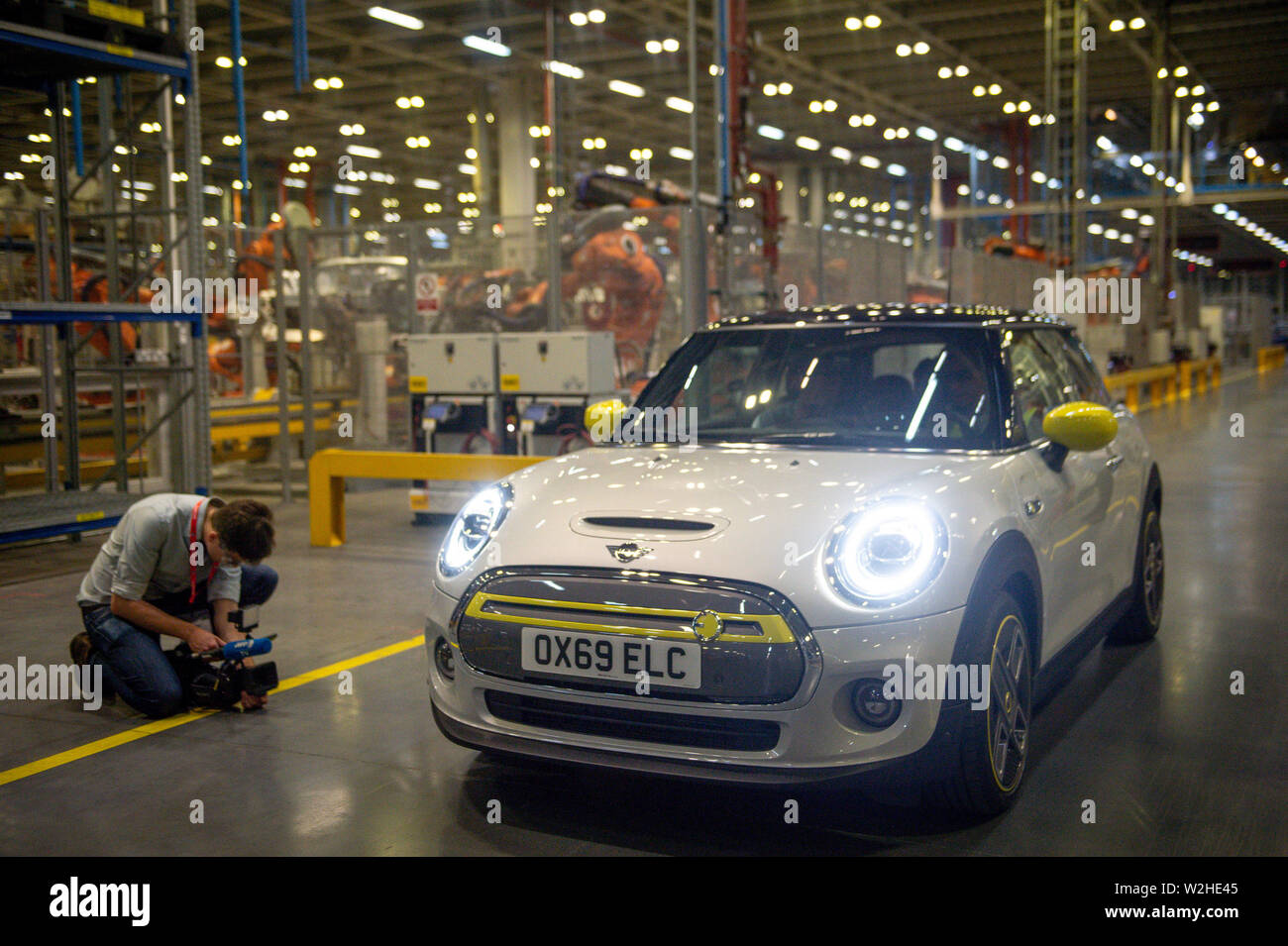 EMBARGOED TO 1230 TUESDAY JULY 09 The MINI Electric is unveiled at the ...