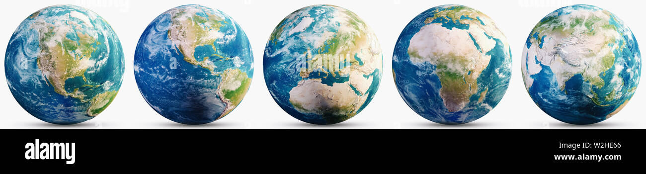 Planet Earth geography map set Stock Photo - Alamy