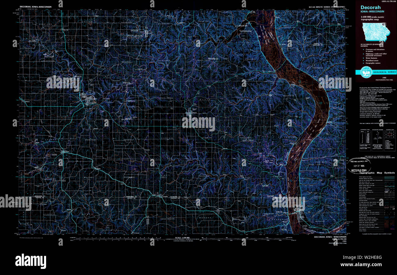 Map of decorah hi-res stock photography and images - Alamy