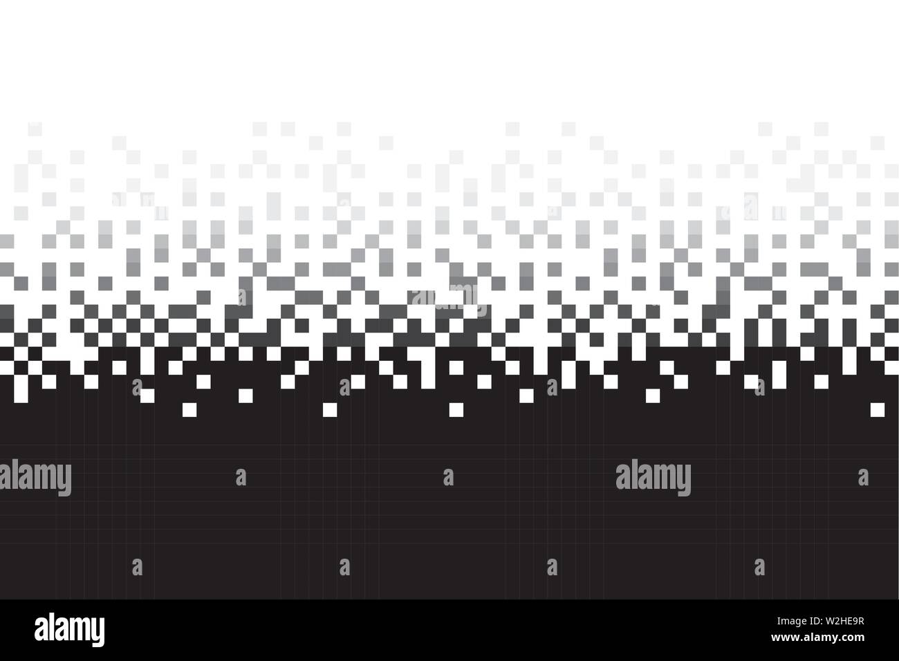 Pixel Grey Gradient Seamless Pattern. Pixel abstract mosaic background ...